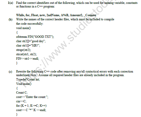 CBSE Class 12 Computer Science Question Paper 2022 Set B Solved